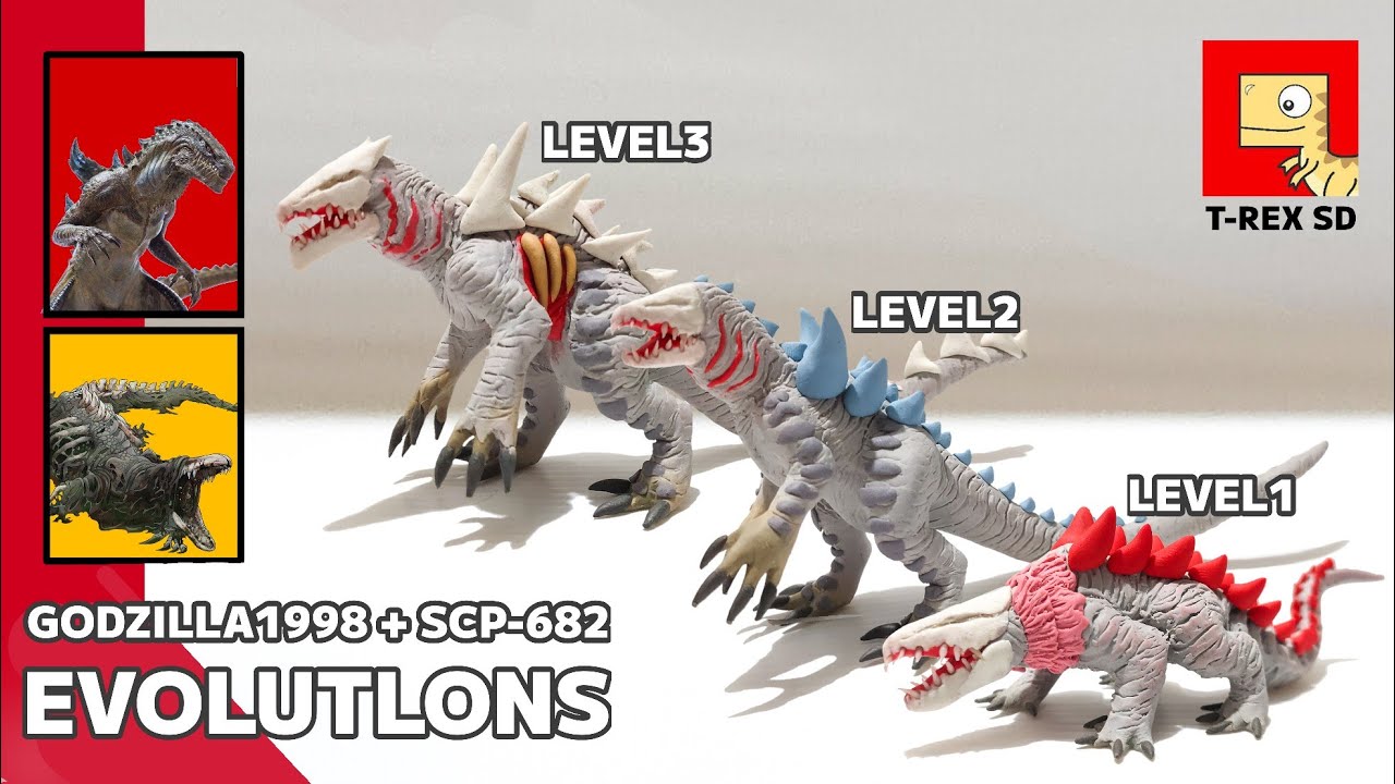 Godzilla 1998 Fusion Scp-682 Godzilla Evolutions : StopMotion - YouTube