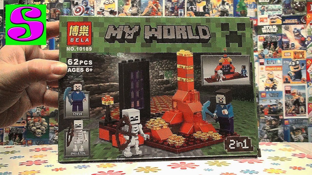 Обзор Конструктора BELA MY WORLD 10189 Аналог LEGO Майнкрафт Открываем ...