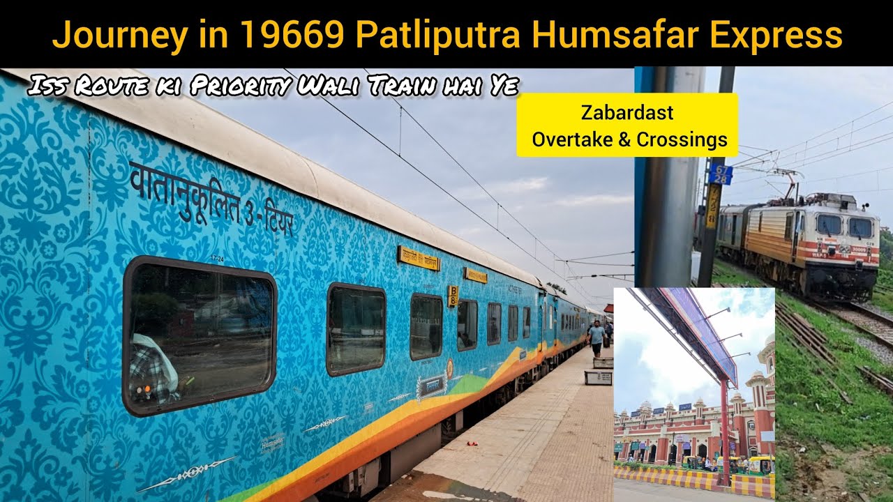 Kota To Lucknow Journey in 19669 Patliputra Humsafar Express *Iss Route ...