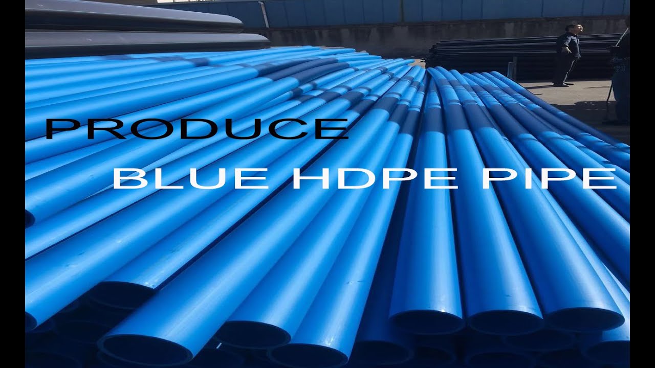 Produce Blue HDPE Pipe - YouTube