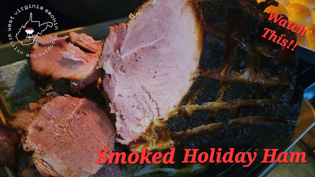 How to Smoke a Holiday Ham using a vertical Propane Smoker with # ...