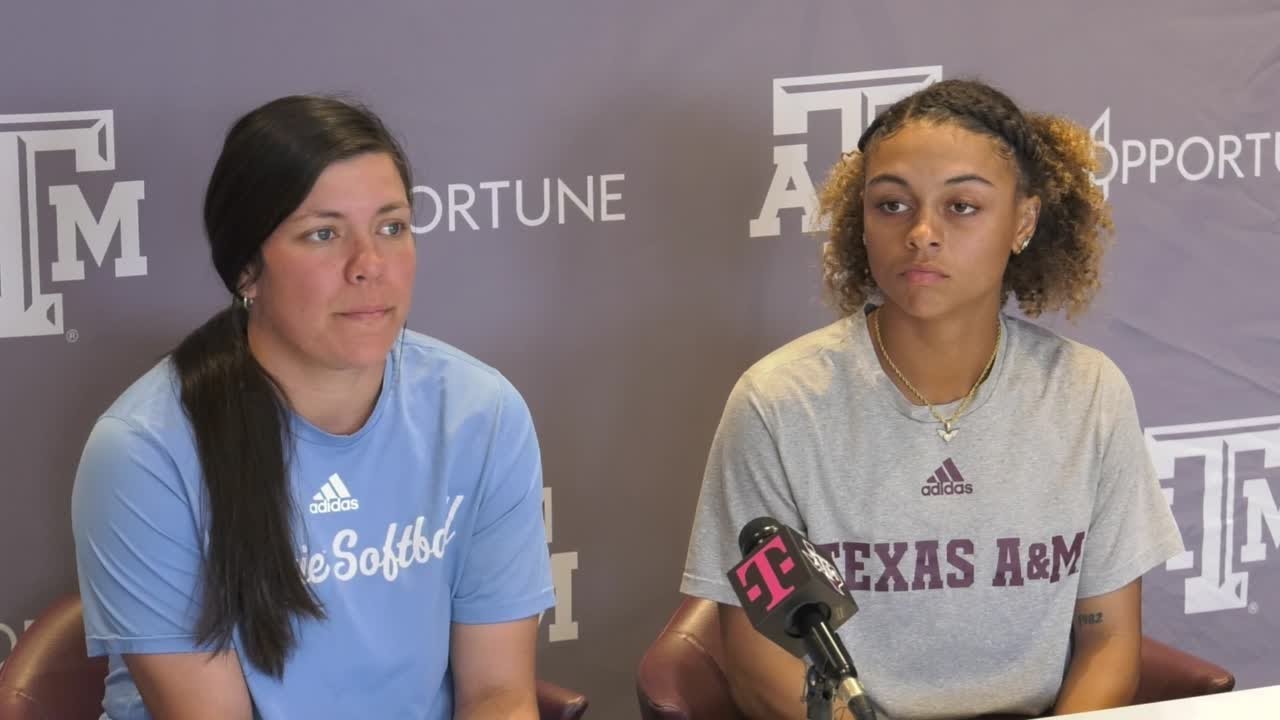 Trinity Cannon, Rylen Wiggins preview Texas A&M softball's upcoming ...
