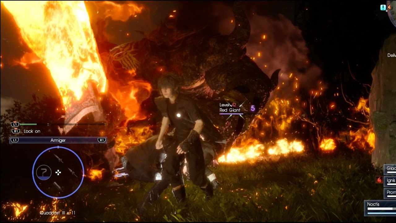 Final Fantasy XV 15 Let's Play Longplay Day 13 - Man vs Red Giant - YouTube