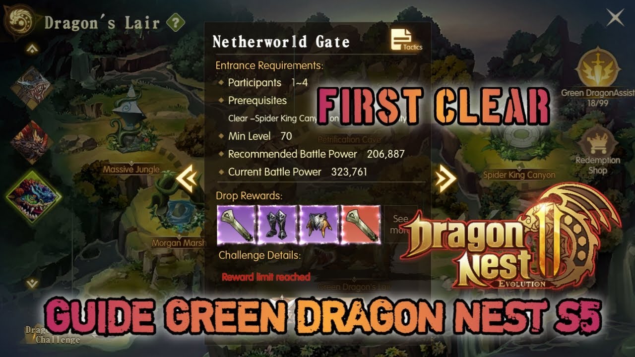 [FIRST CLEAR] GUIDE GREEN DRAGON NEST STAGE 5 - DRAGON NEST 2 ...