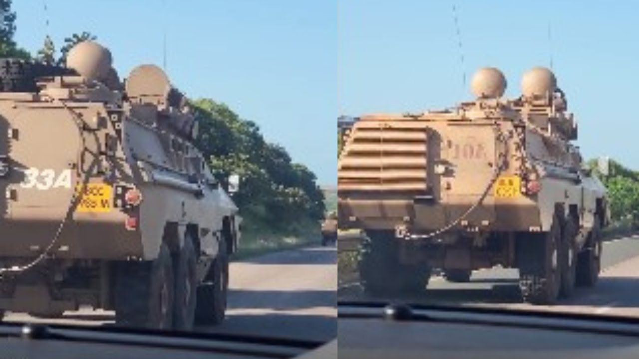 The convoy of SANDF armoured vehicles on the N3 | NEWS IN A MINUTE ...
