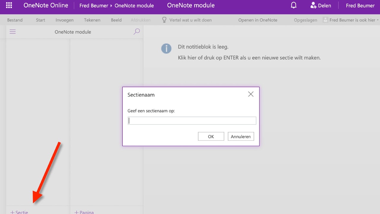 OneNote 365 - les 1 een notitieblok maken - YouTube