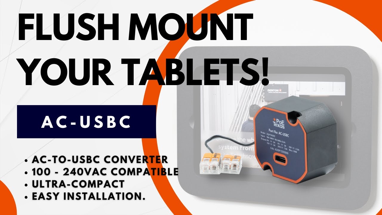 Do you need an AC to USB-C Power Solution? Flush Mount your tablets on ...