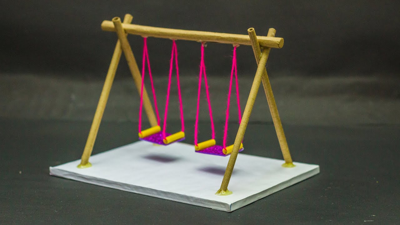 School Crafts | Miniature Swing - YouTube
