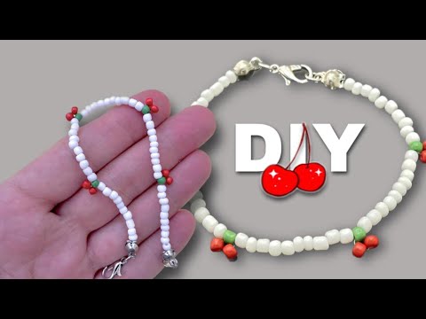 AŞIRI KOLAY 👉Kirazlı Kum Boncuk Bileklik Yapımı  528