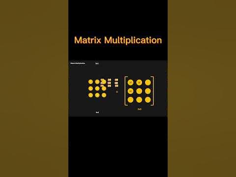 Matrix Multiplication Intuition - Animation #mathematics #maths # ...