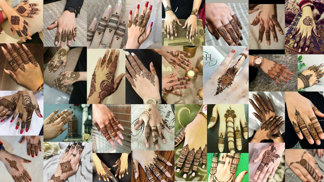 Very beautiful latest flnger mehndi design || new back finger mehandi ...