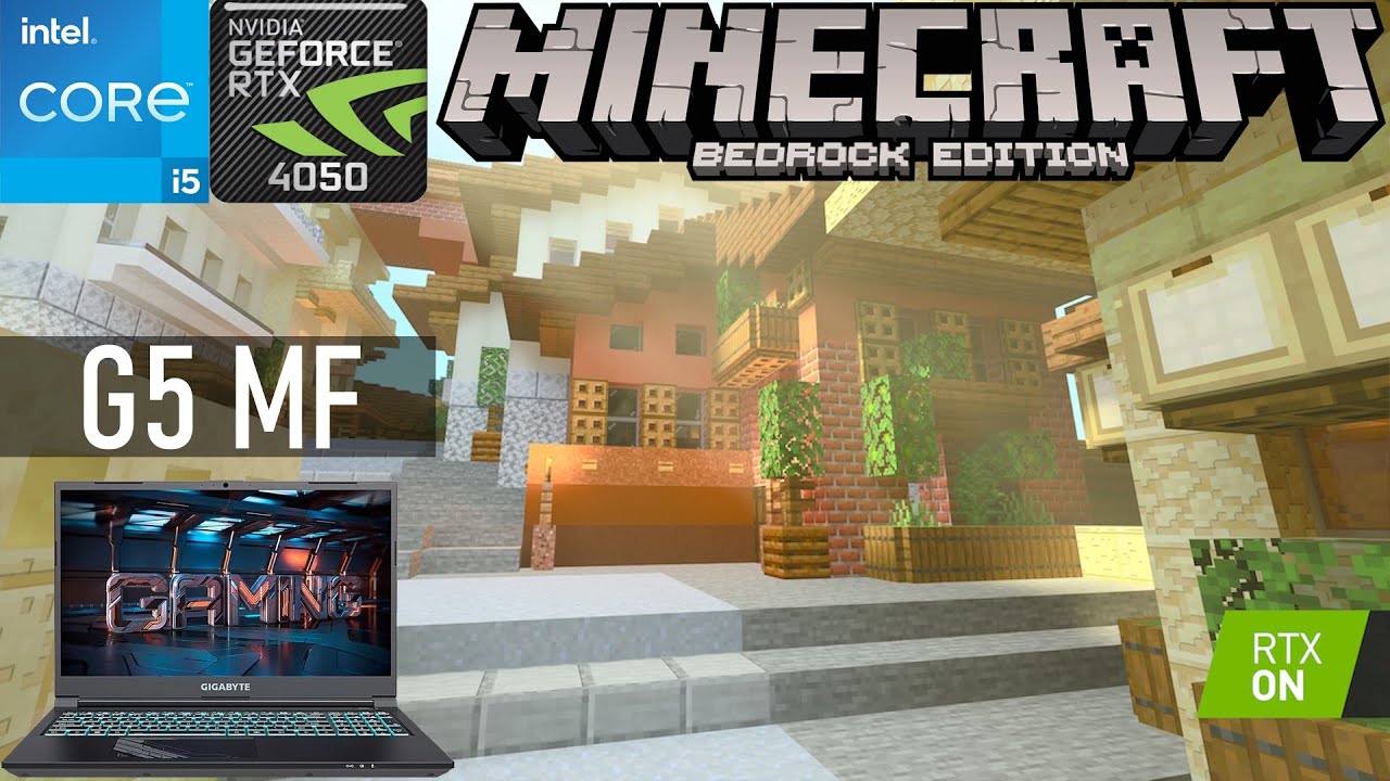 MINECRAFT BEDROCK | GIGABYTE G5 MF FPS TEST BENCHMARK | - YouTube