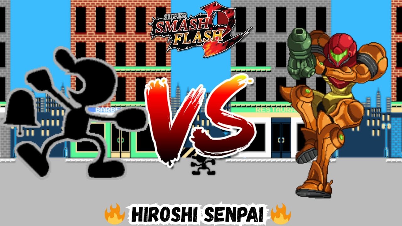 Mr. Game & Watch vs Samus (Super Smash Flash 2) | 🔥 Hiroshi Senpai 🔥 ...
