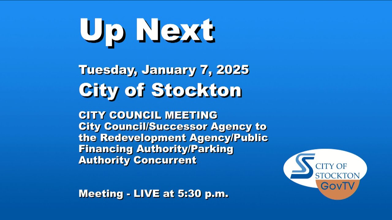 Stockton City Council Swearing-In Ceremony and Council Meeting January ...