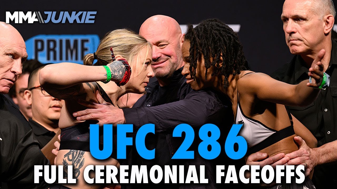 UFC 286 Full Fight Card Faceoffs From London - YouTube
