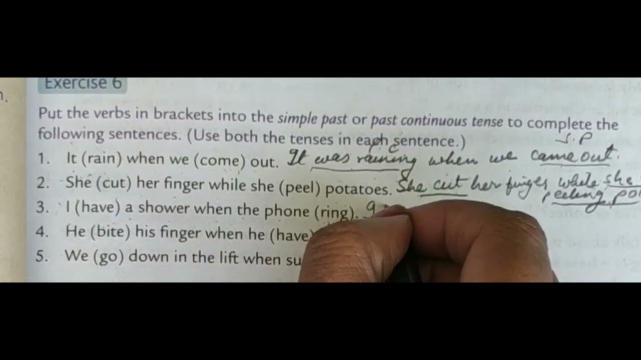 Convert sentences into simple past and past continuous|Tense practice ...