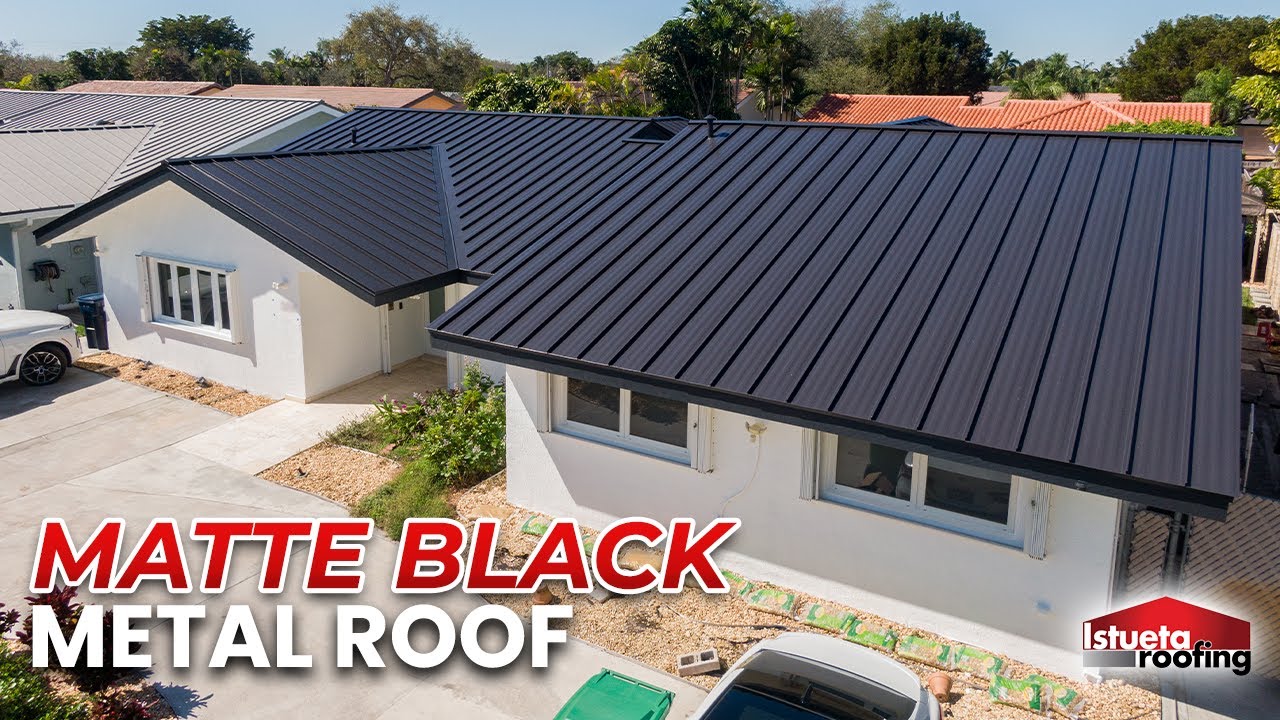 INCREDIBLE Matte Black Metal Roof - Miami, FL - YouTube