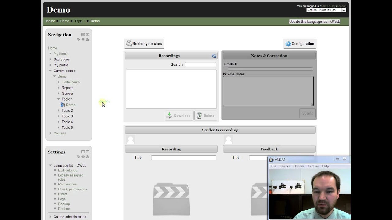 Moodle Language Lab Demo - YouTube