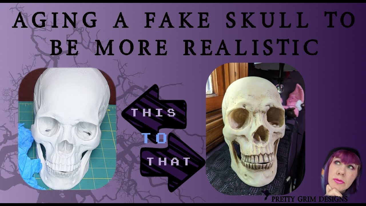 💜 Making a Fake Skull Look More Realistic 💜 Scary Halloween Props 💜 ...