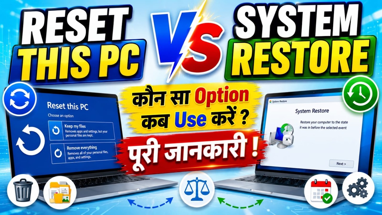 Reset This PC vs System Restore: Dono Me Kya Farq Hai? 😳💻 Formatting Se ...
