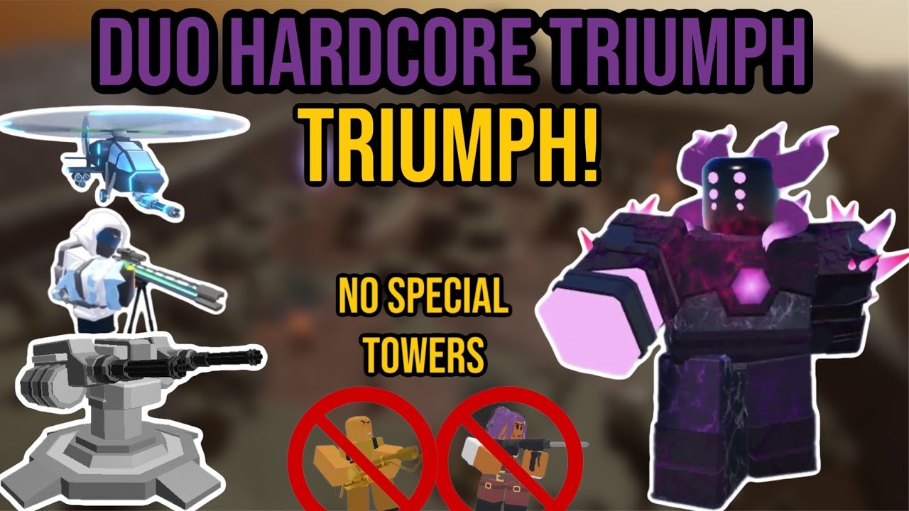 Duo hardcore triumph with no special towers (TDS) - YouTube