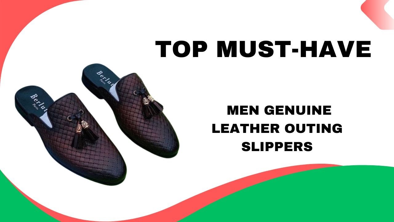 Top Must-Have Men Genuine Leather Outing Slippers #MensLeatherSlippers ...