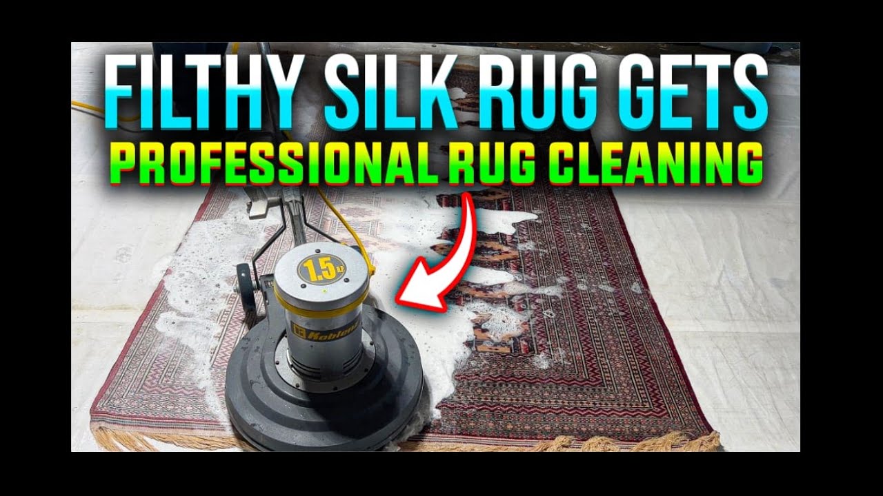 Luxury Silk Rug Deep Clean! Full Length Rug Transformation | Step-by ...