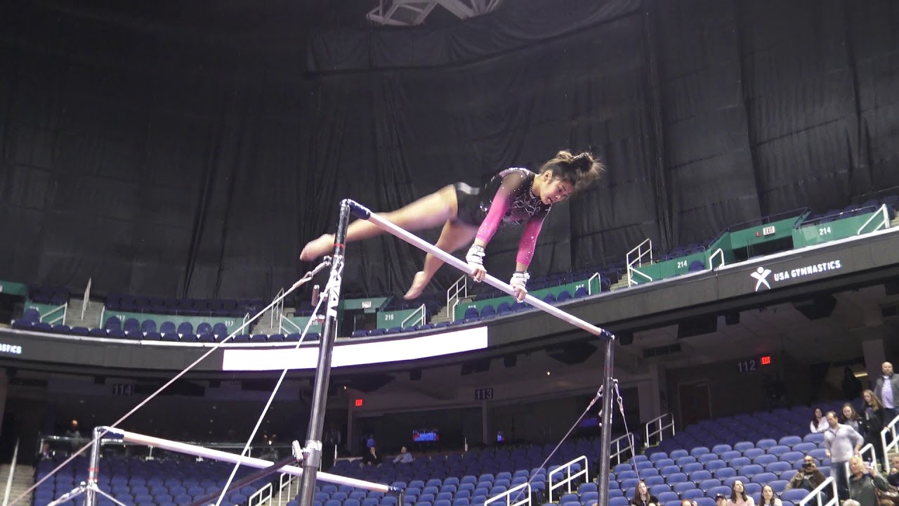 Mya Lauzon - Uneven Bars - 2019 Nastia Liukin Cup - YouTube