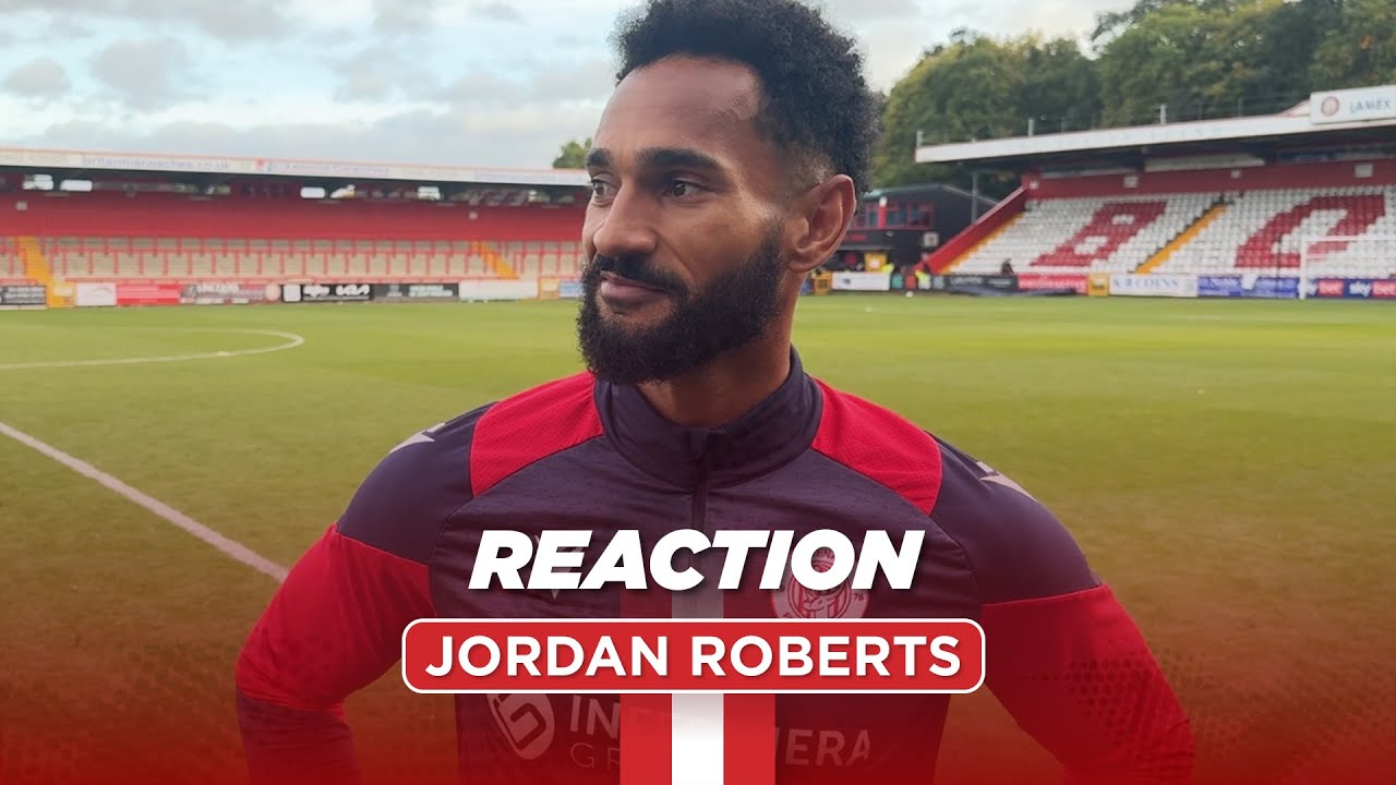 Jordan Roberts' reaction | Stevenage 2-0 Luton Town - YouTube
