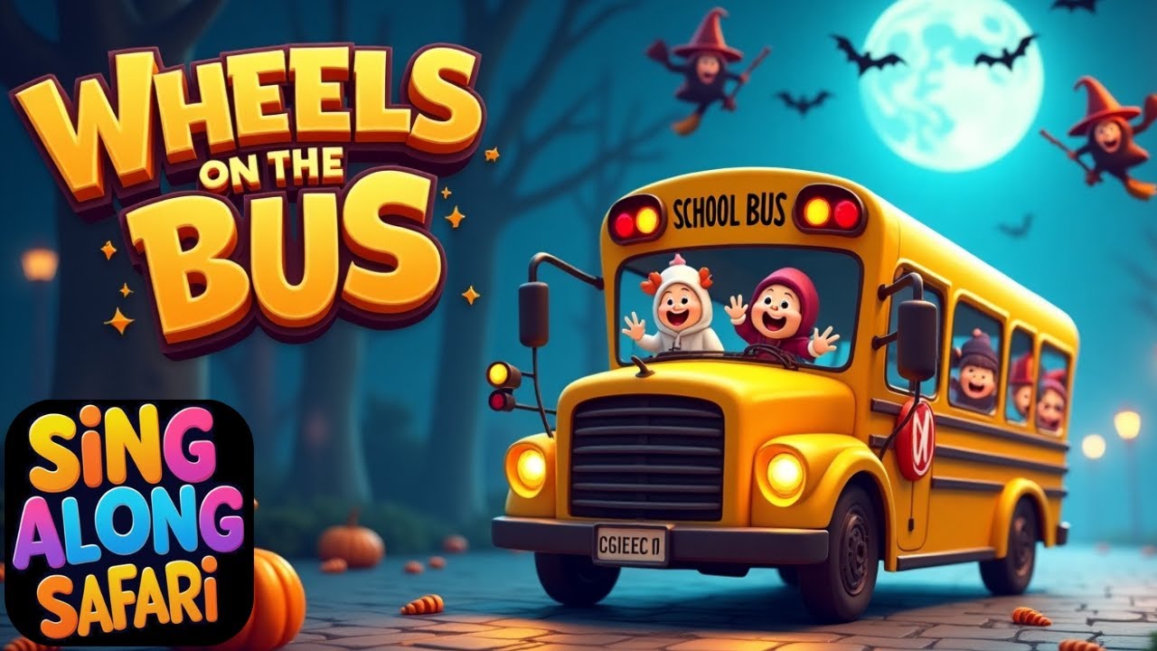 Wheels on the Bus | Halloween Edition | Halloween Song for Kids ...