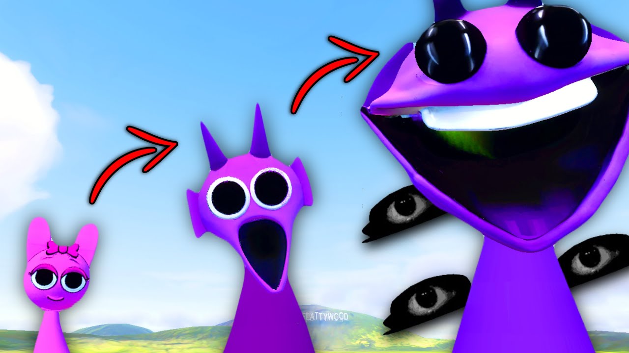 EVOLUTION OF NEW HORROR PURPLE SPRUNKI in Garry's Mod! - YouTube