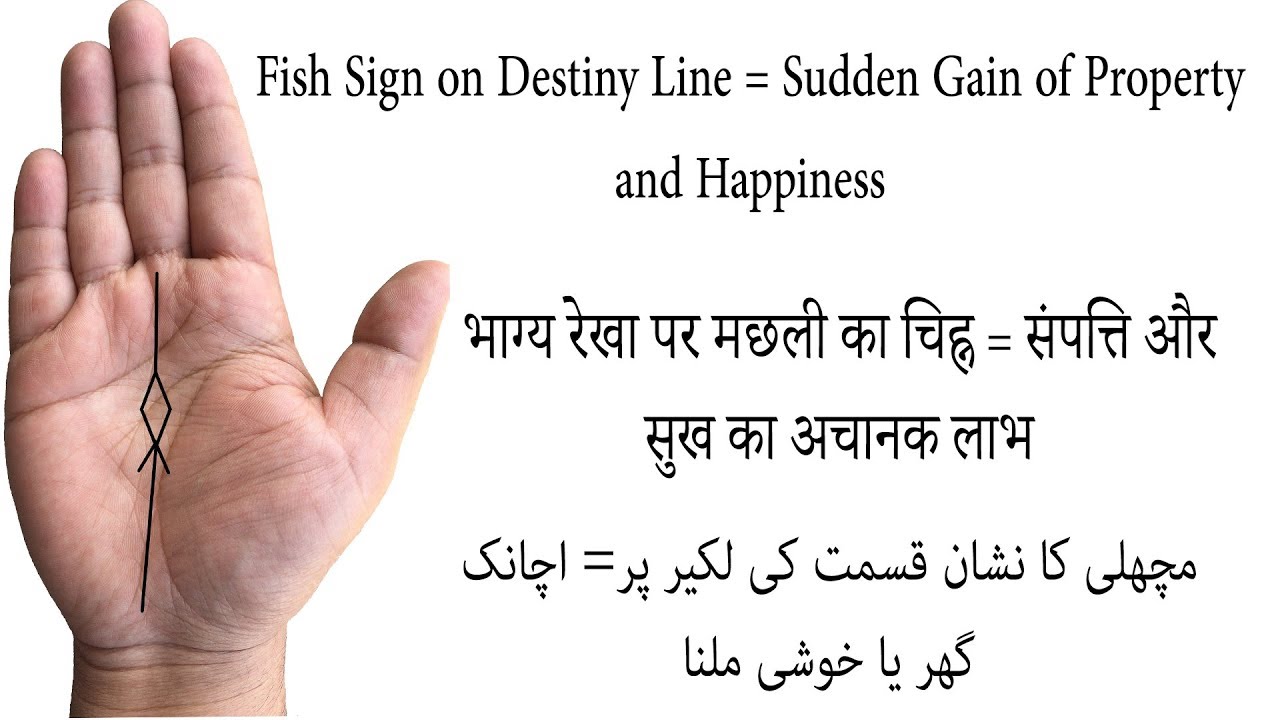 Fish Sign on Line of Destiny | Sudden Gain of House and Happiness ...