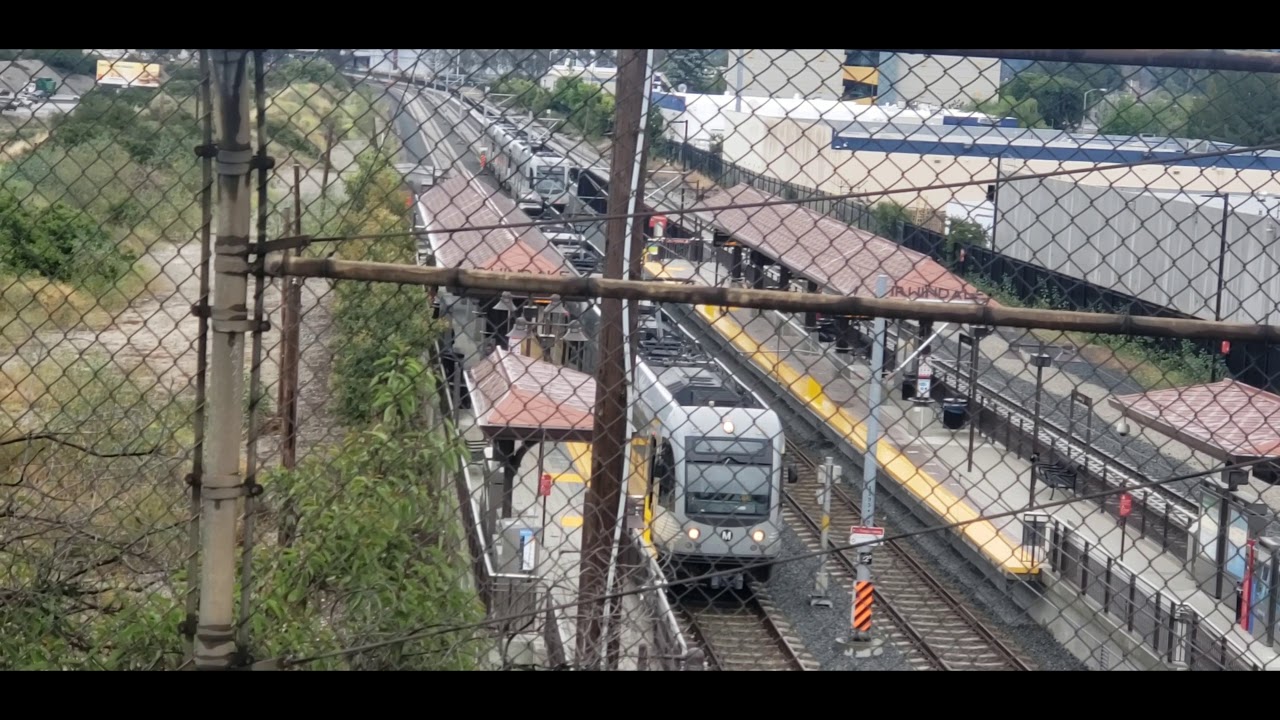 L.A metro gold line at the Irwindale station from the Irwindale Blvd ...