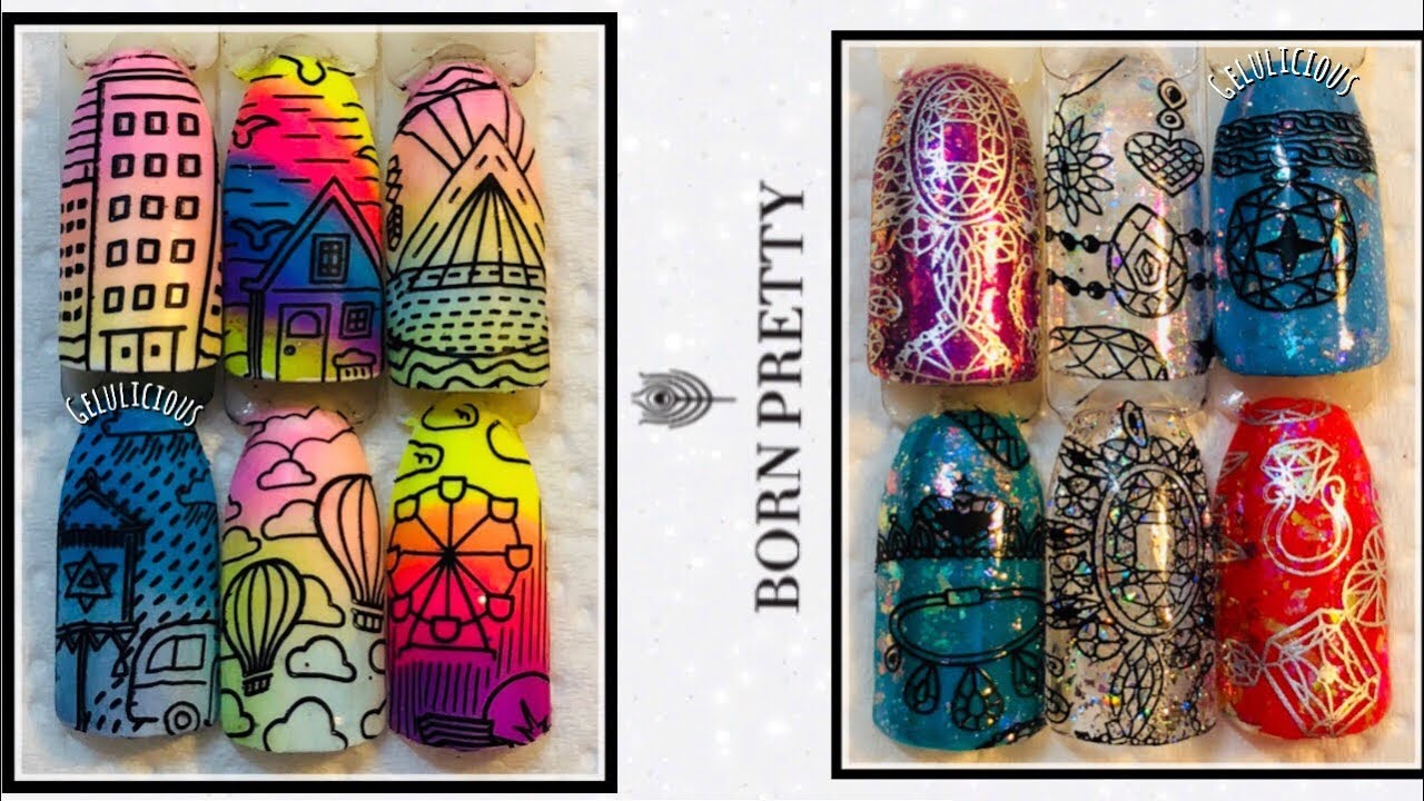 Born Pretty | Sketches & Jewels Stamping Plates | Review & Swatches ...