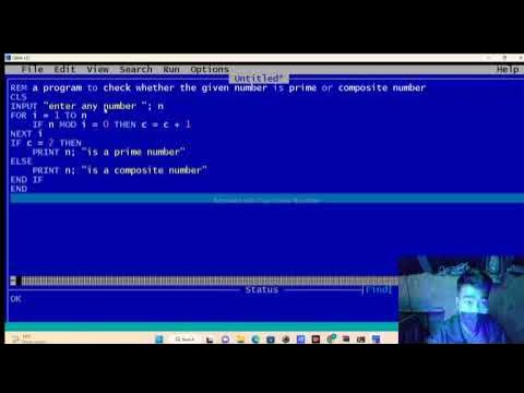 qbasic progam to check whether the given number is prime or composite number - YouTube