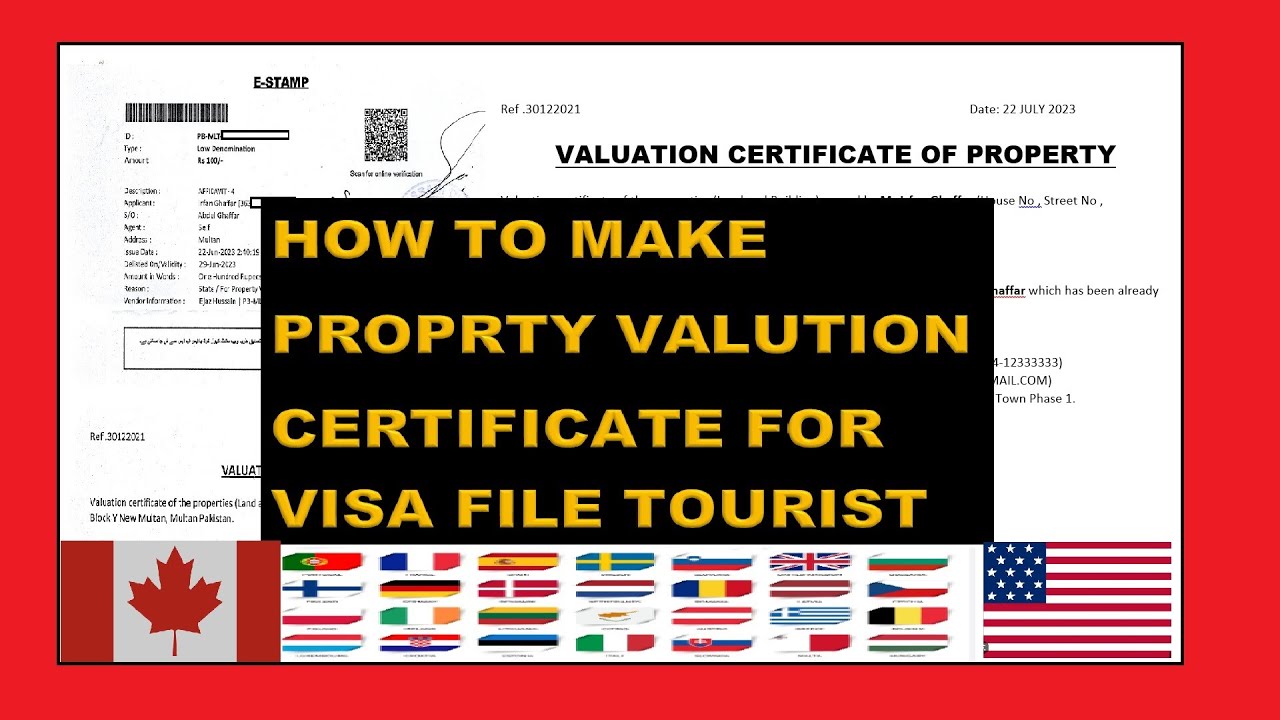 HOW TO MAKE PROPERTY VALUTION CERTIFICATE FOR VISA FILE || TOURIST VISA ...