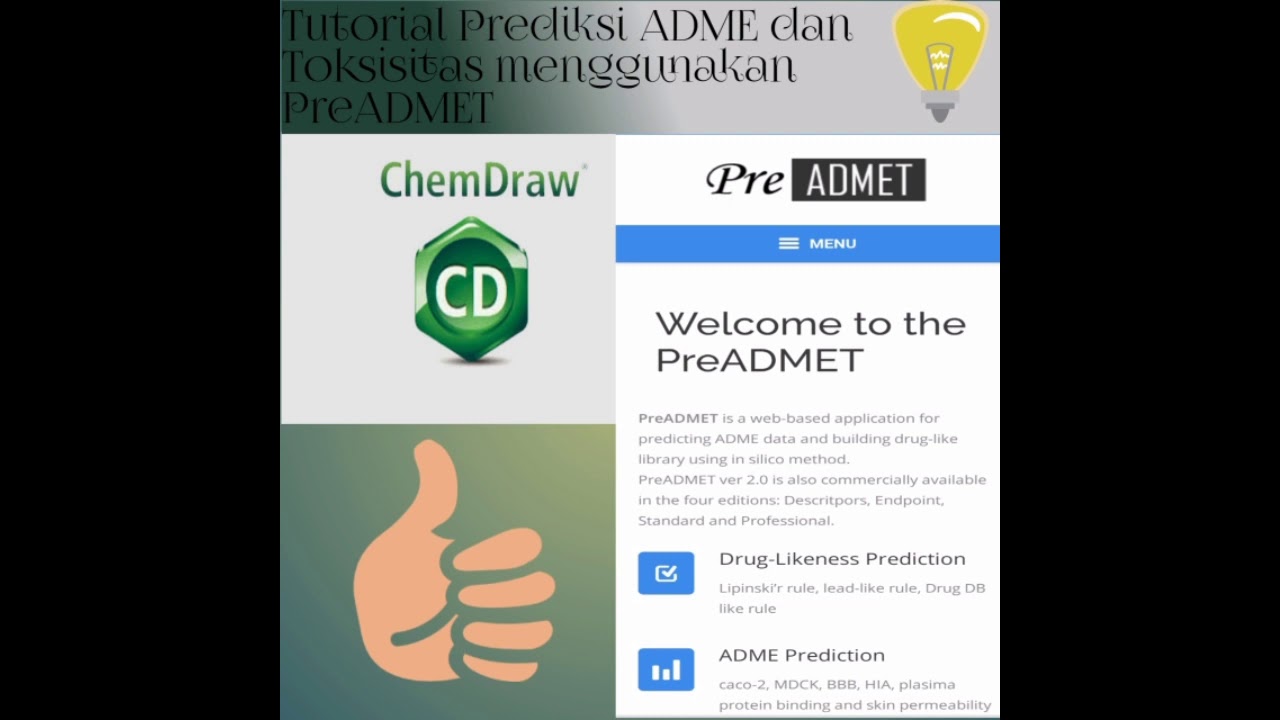Tutorial Prediksi ADME dan Toksisitas menggunakan PreADMET - YouTube