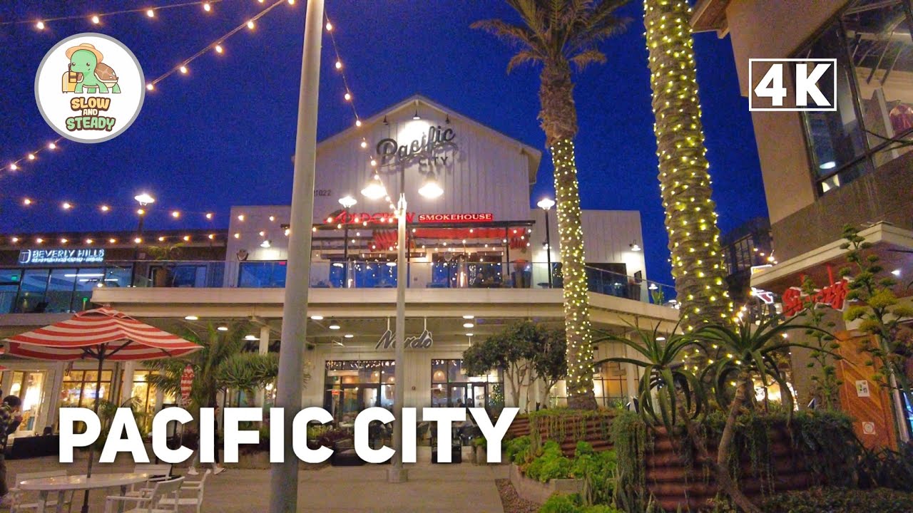 [4K] Pacific City, Huntington Beach California | Walking Tour - YouTube