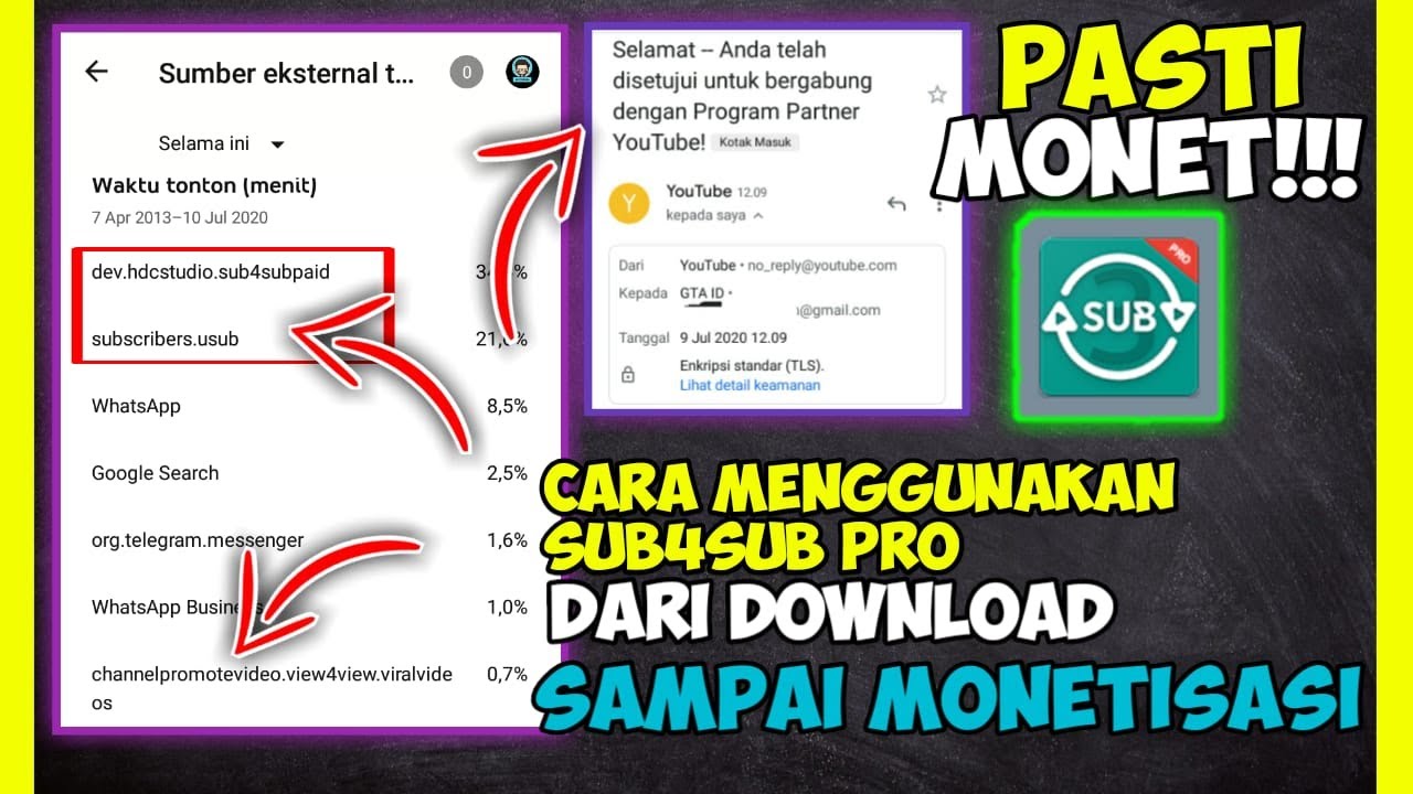 CARA MENGGUNAKAN SUB4SUB PRO PALING BARU|||DARI DOWNLOAD SAMPAI DI ...