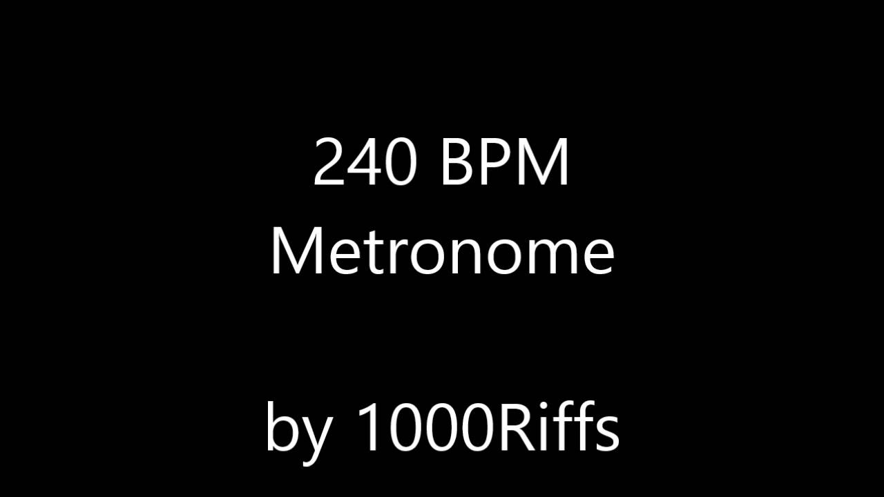 240 BPM Metronome - YouTube