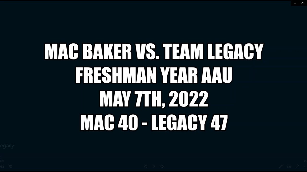 MAC (Baker) vs. Team Legacy - YouTube
