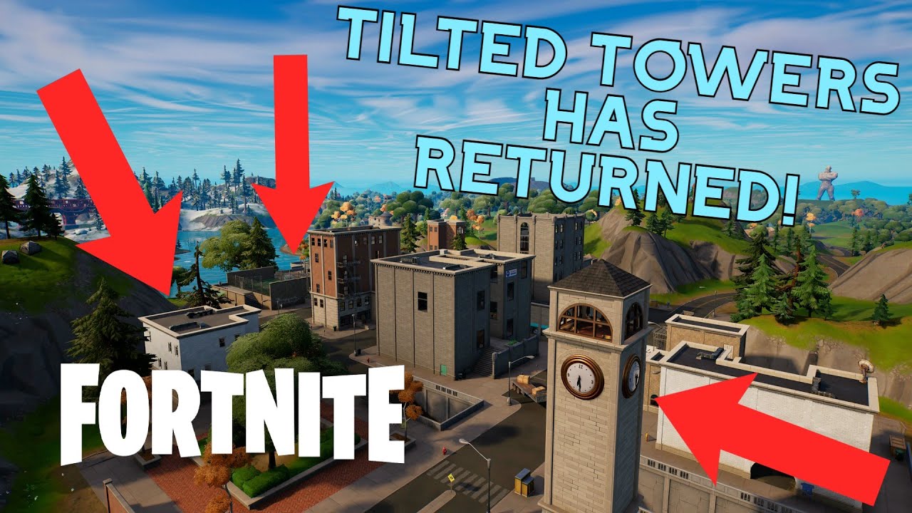 Tilted Towers is BACK! Tour of Tilted Towers! Fortnite Chapter 3 Season ...