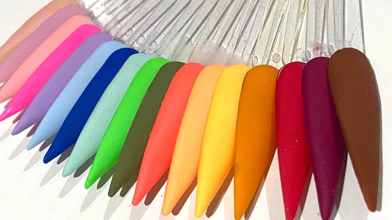 17 COLOR ACRYLIC COLLECTION | SWATCHES | TATI CHANEL - YouTube