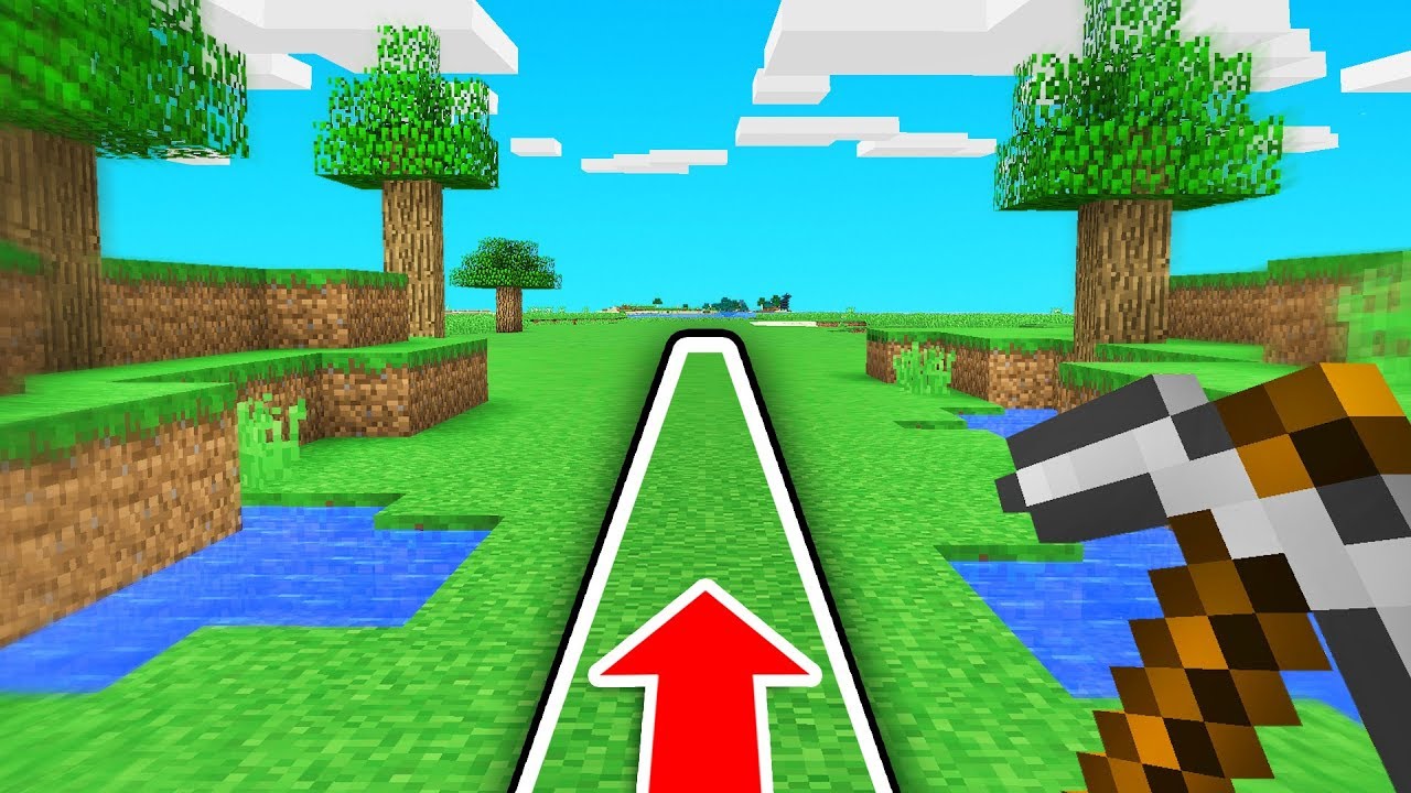 MINECRAFT But You Can ONLY Walk In A STRAIGHT LINE! - YouTube