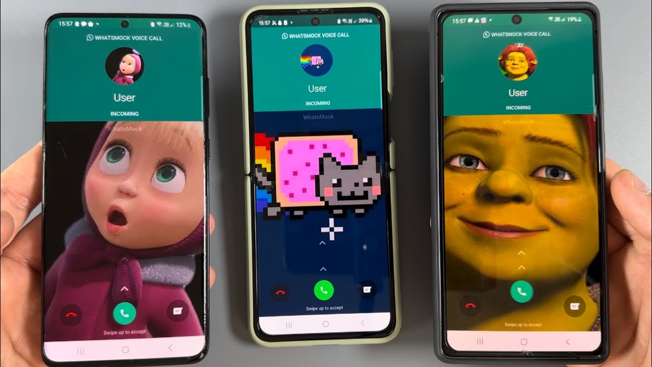 Incoming Call Fake Calling Three Phones Samsung Galaxy S20+ vs Galaxy ...