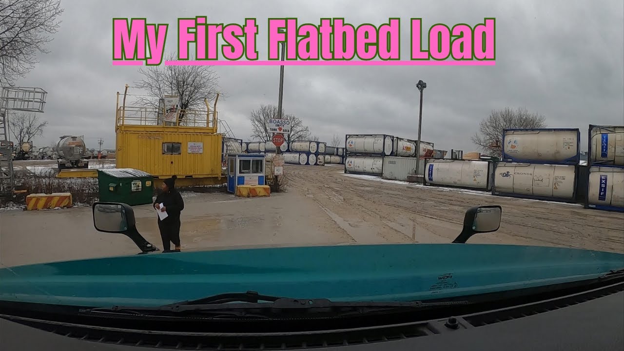 My First Flatbed Trucking Load| Female Truck Driver - YouTube