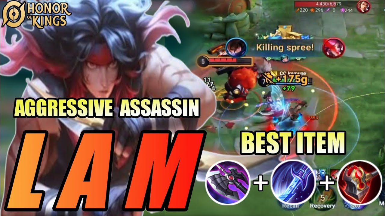 LAM Aggresive Assassin Honor of Kings (HOK) best item build & playing ...