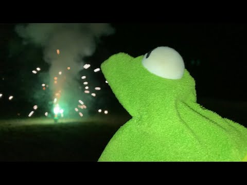 Traumatizing Kermit the frog on 4th of July - YouTube