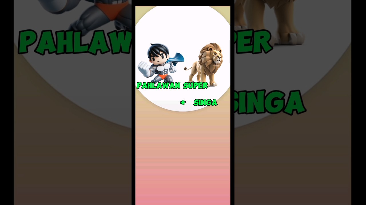 Gabungin Pahlawan super 🦸‍♂️ + Singa 🦁 | Akan jadi seperti apa 🤔 #animash #animashgame #shorts ...