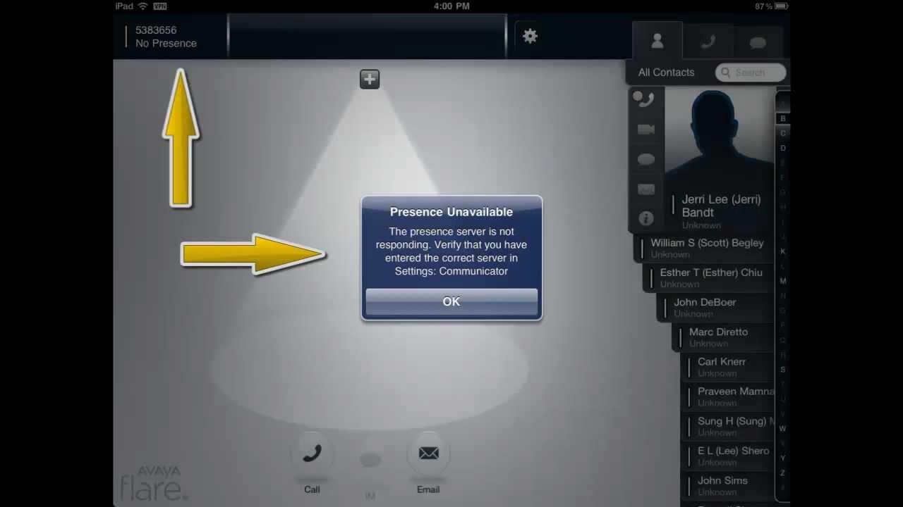 Avaya Flare Communicator for iPad Installation, Configuration & Basic ...